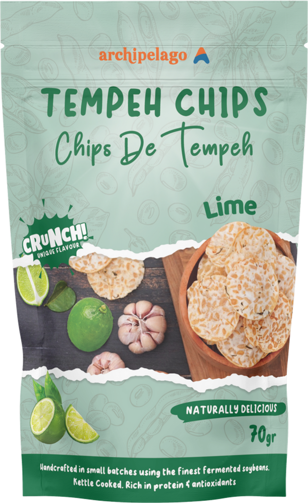 Tempeh Chips - Kaffir Lime Leaves – Archipelago Foods
